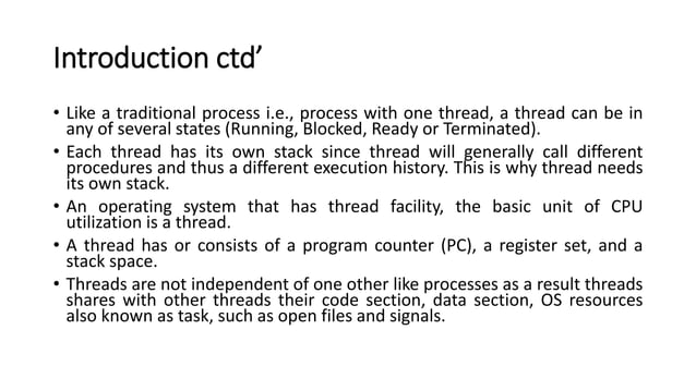 Lecture 3 threads | PPTX