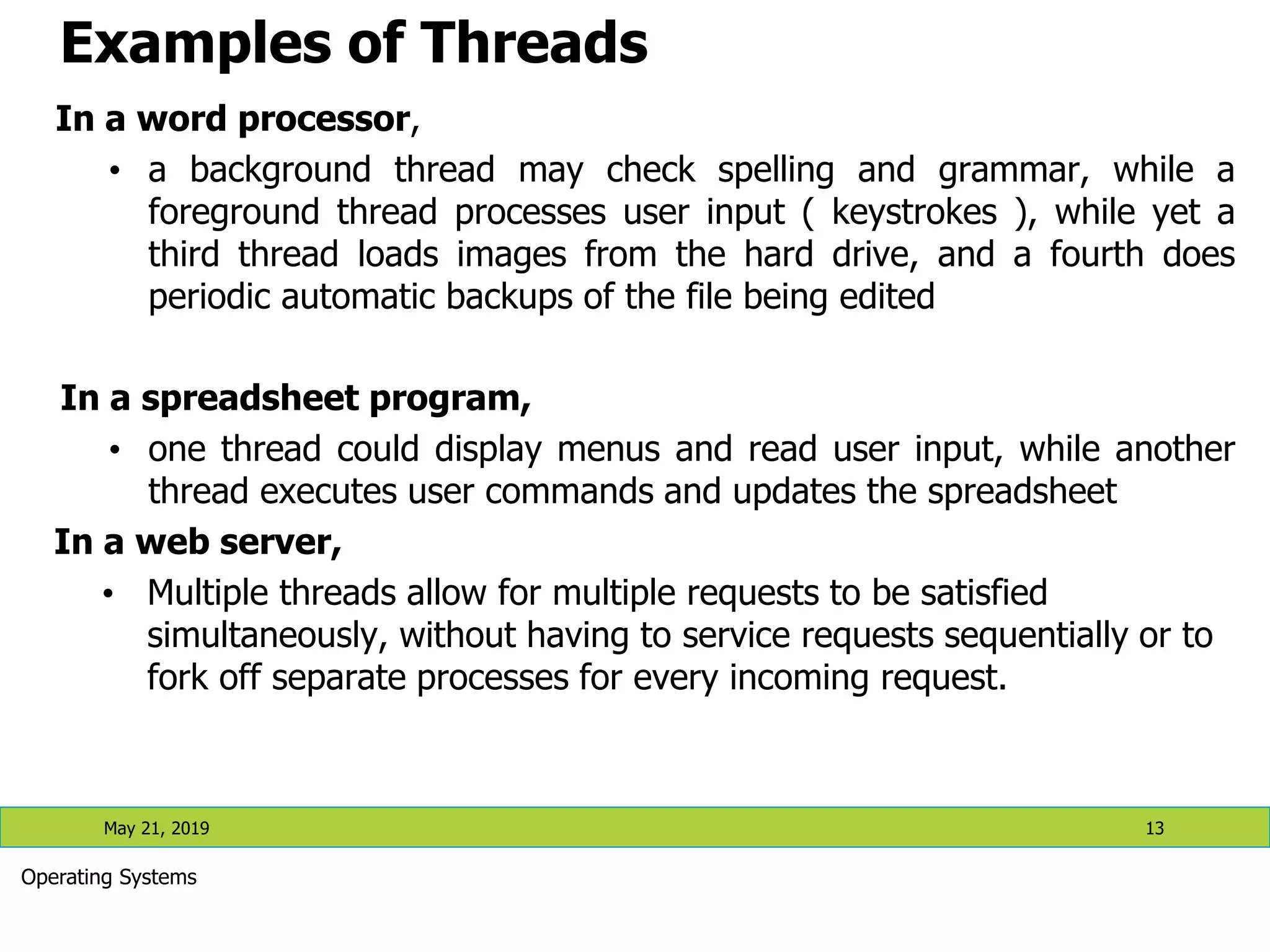 Lecture 3- Threads.pdf | Operating Systems | Computer Software and Applications