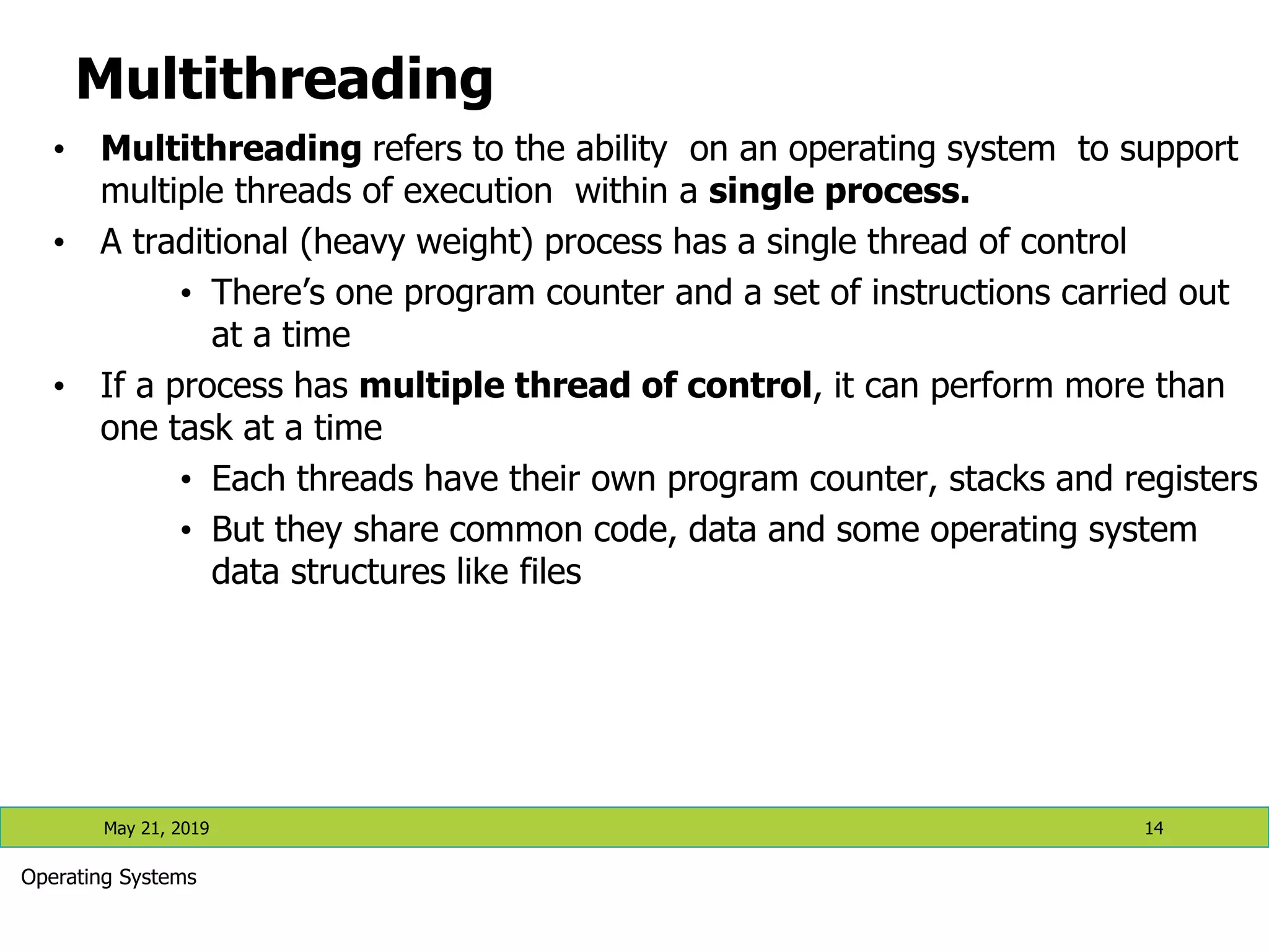 Lecture 3- Threads.pdf | Operating Systems | Computer Software and Applications