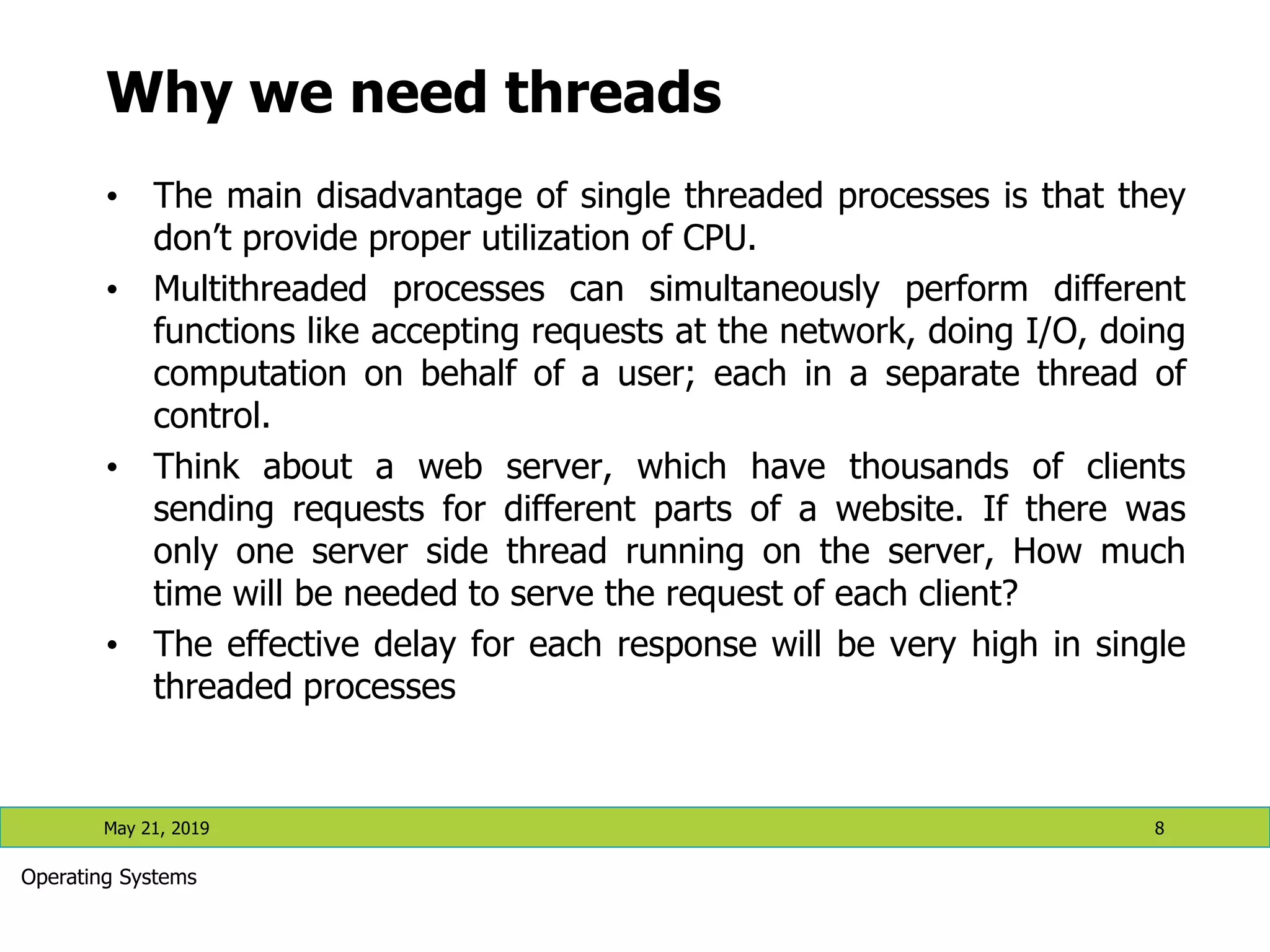 Lecture 3- Threads.pdf | Operating Systems | Computer Software and Applications