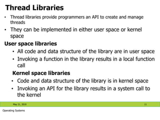 Lecture 3- Threads.pdf | Operating Systems | Computer Software and Applications