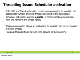 Lecture 3- Threads.pdf | Operating Systems | Computer Software and Applications