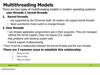 Lecture 3- Threads (1).pptx | Operating Systems | Computer Software and ...