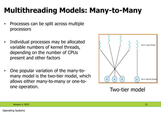 Lecture 3- Threads (1).pptx | Operating Systems | Computer Software and ...