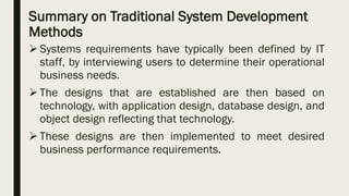 Lecture-3: Traditional Approaches to System Development and Enterprise ...