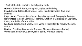Lecture 3 use word processing for technical report | PPTX