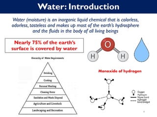 Lecture 3- Water 1.introduction to water. its structure | PDF