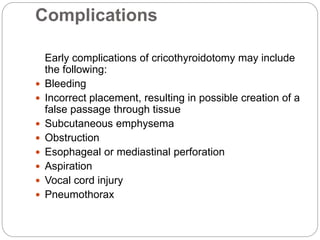 Lecture 30. CRICOTHYROIDOTOMY.pptxzbendj | PPTX