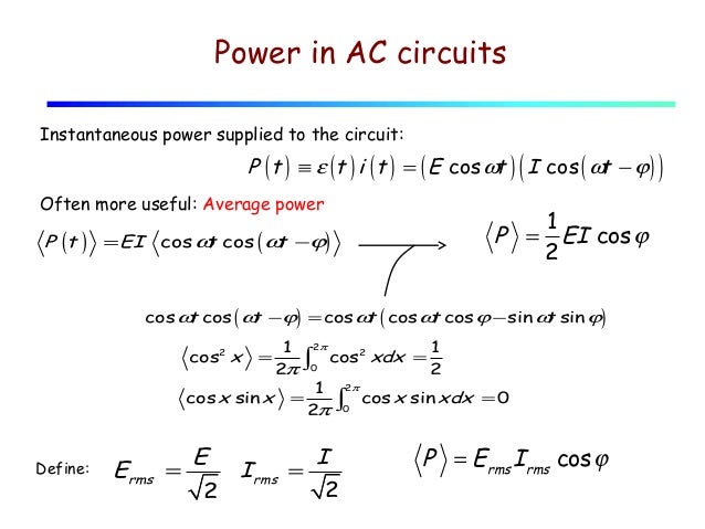 Lecture 30 ac power. resonance. transformers.