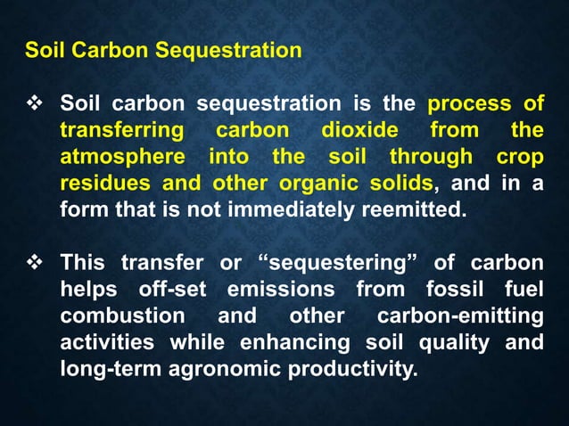 soil carbon sequestration and carbon trading | PPT