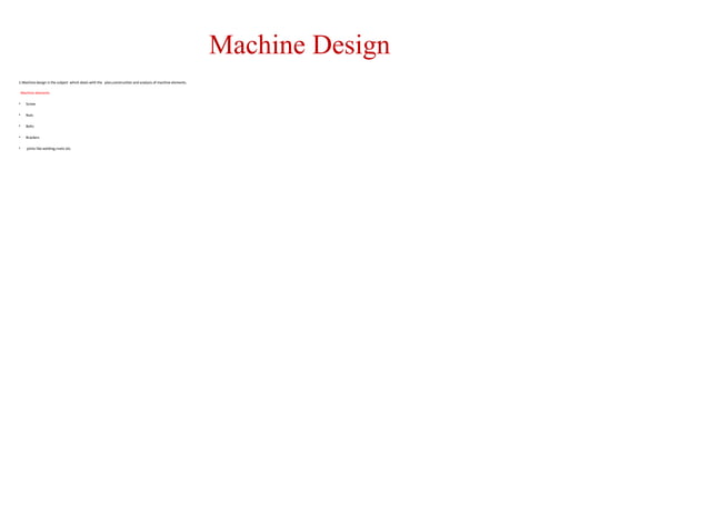 Machine Design . pptx | PPTX