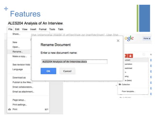 Lecture 31: Google Docs | PPT