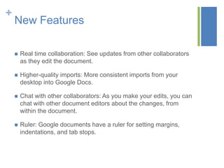 Lecture 31: Google Docs | PPTX