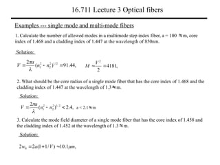 Fiber modes --- single mode and multi-mode fibers | PPTX