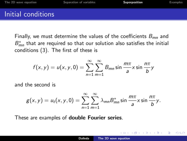 The Two Dimensional Wave Equation the-two-dimensional-wave-equation