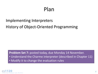 Class 32: Interpreters | PPTX | Programming Languages | Computing