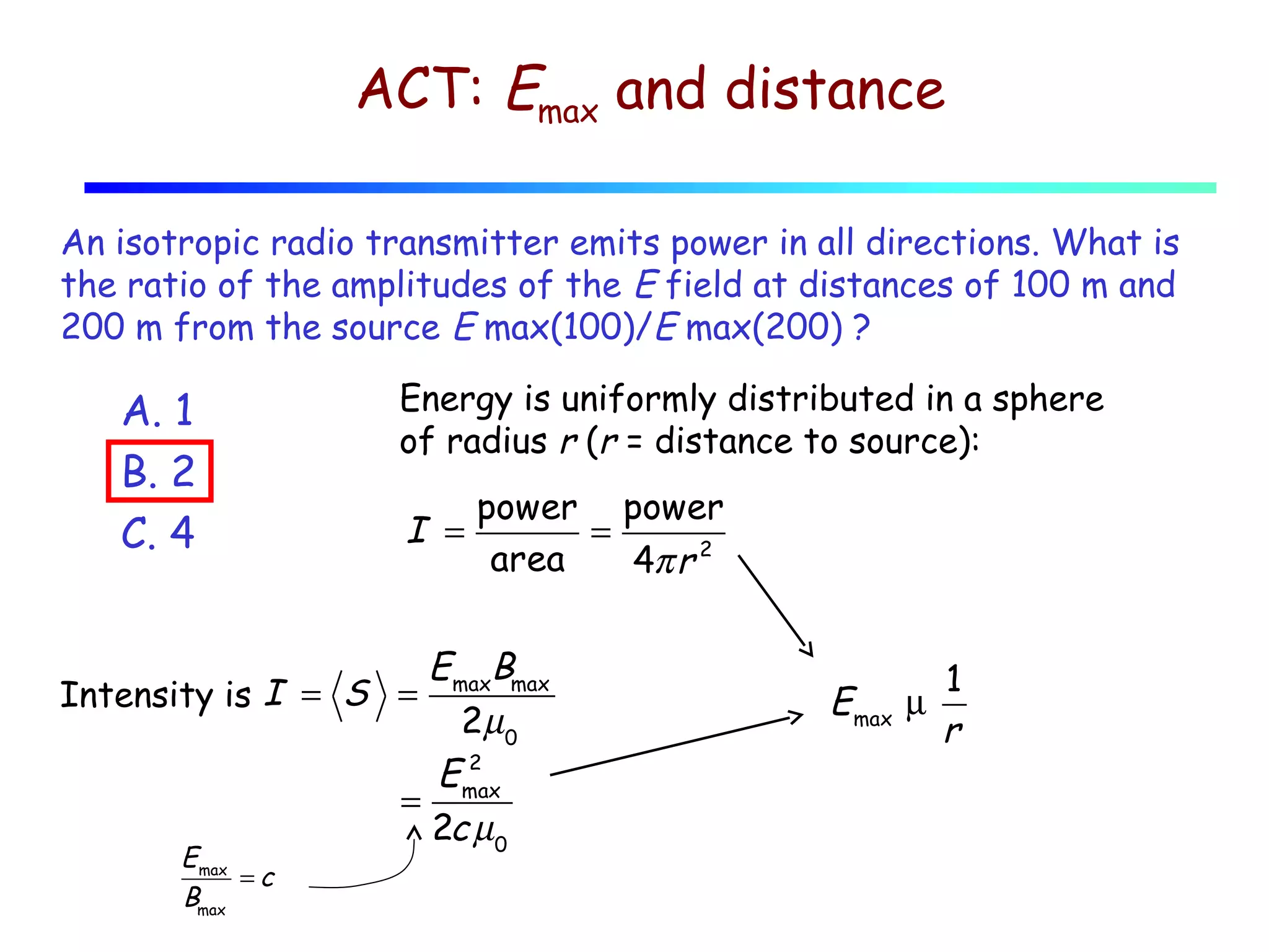 Lecture 32 energy and momentum. standing waves. | PPT