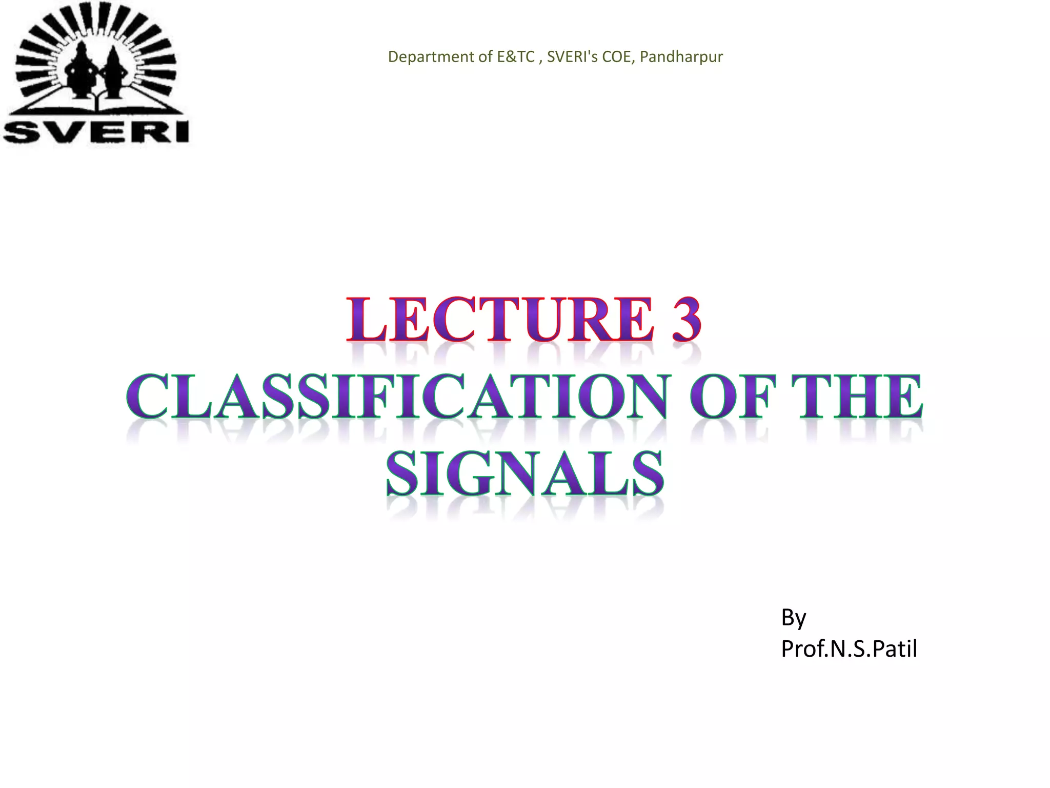 Lecture 3 Signals And Systems Ppt