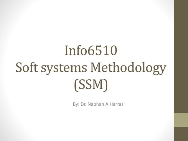 Soft Systems Methodology Pptx Computer Software And Applications 5262