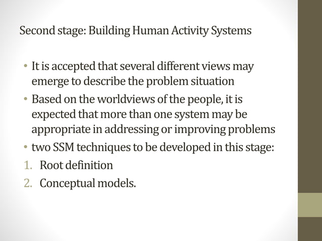 Soft Systems Methodology | PPTX | Computer Software and Applications ...