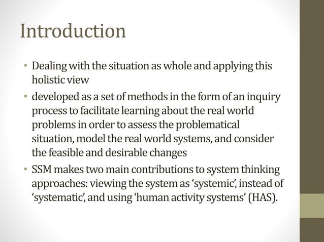 Soft Systems Methodology | PPTX | Computer Software and Applications | Computing