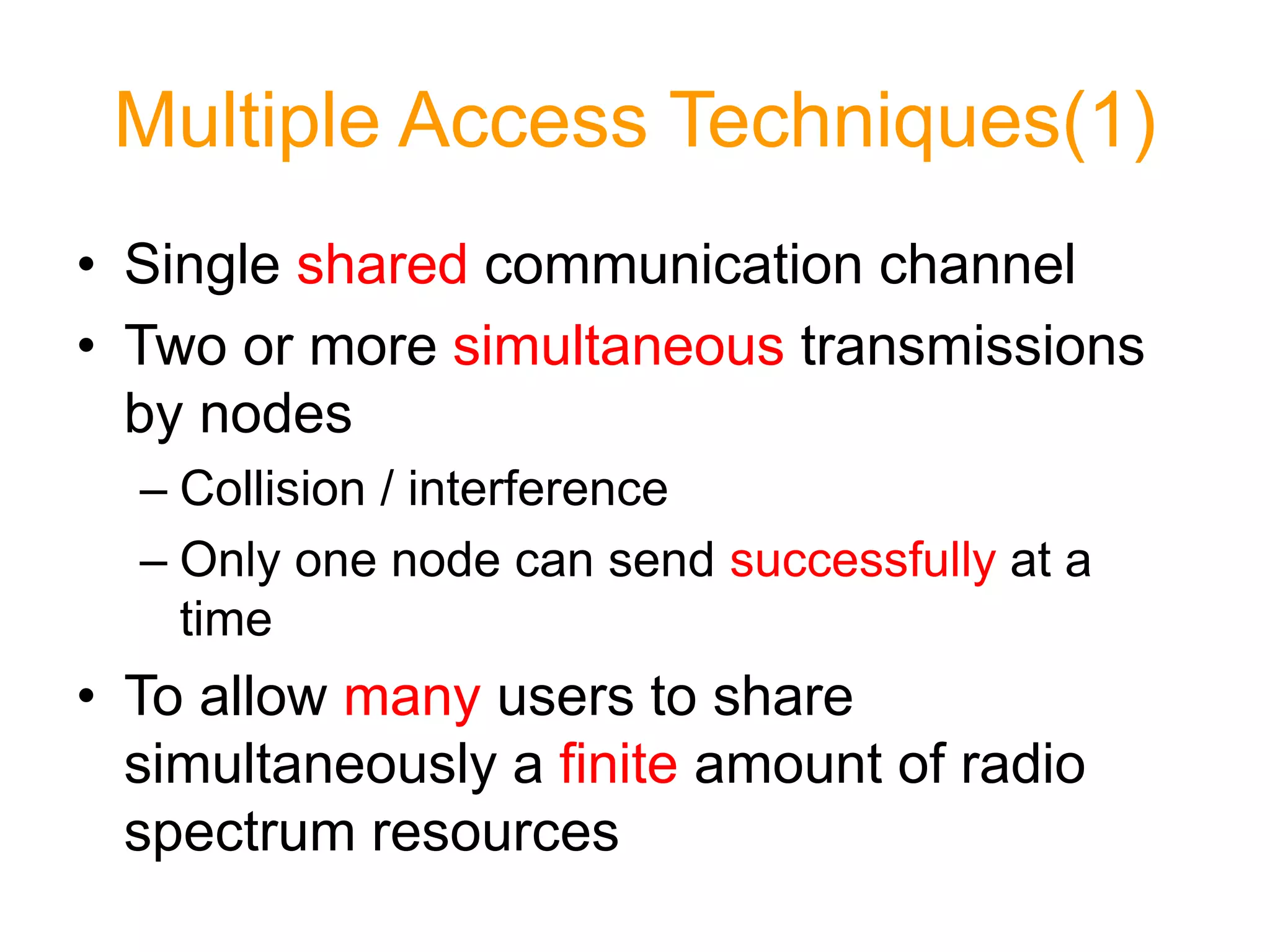Multiple Access Techniques Ppt Computer Networking Computing