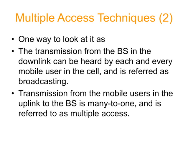 Multiple Access Techniques | PPT | Computer Networking | Computing