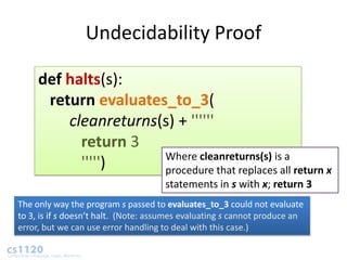 Class 36: Halting Problem | PPTX