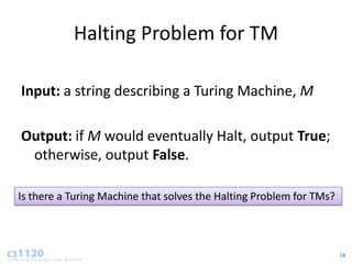 Class 36: Halting Problem | PPT