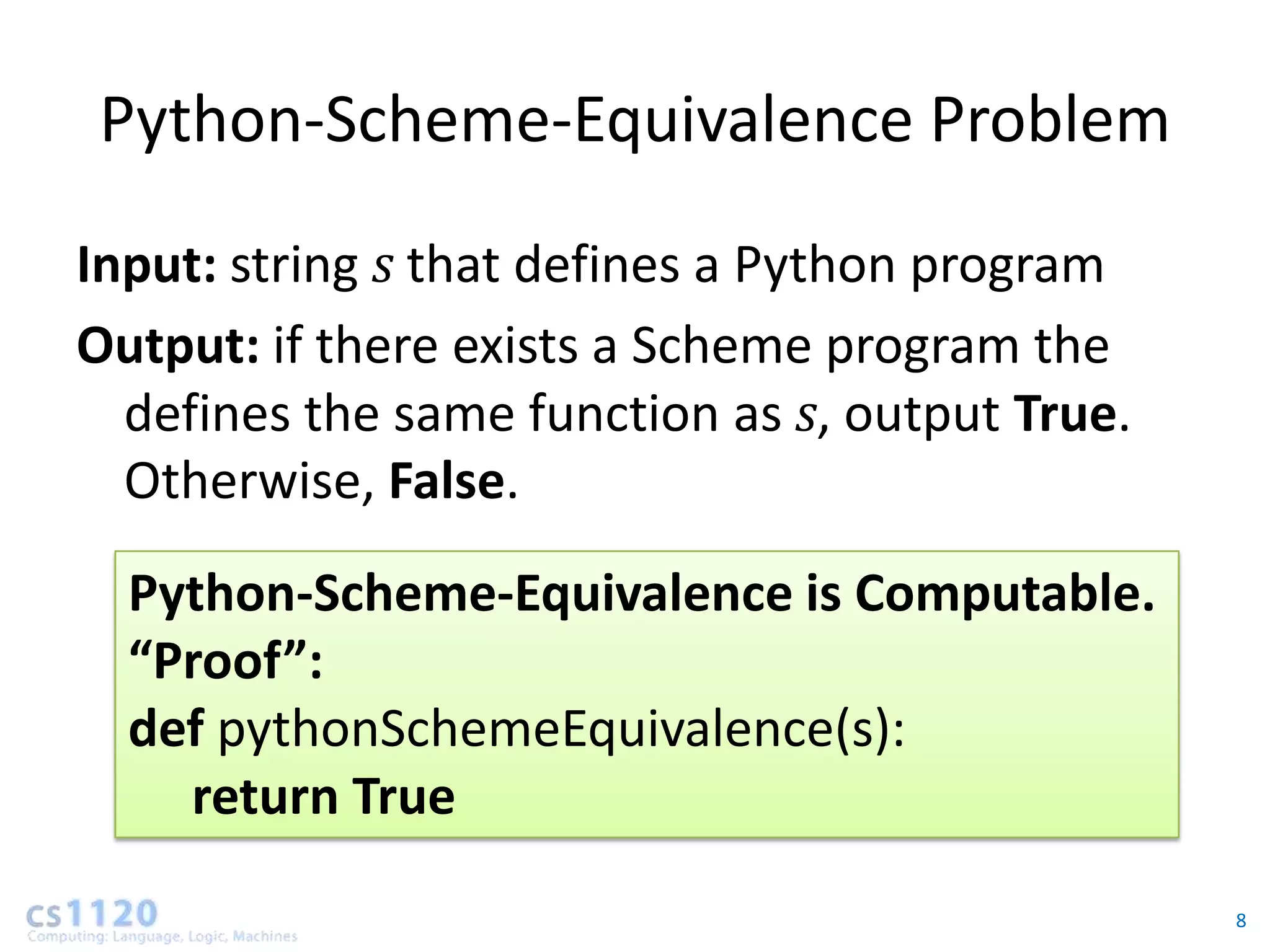 Class 37: Computability in Theory and Practice | PPT | Free Download