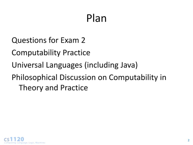 Class 37: Computability in Theory and Practice | PPT