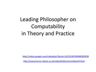 Class 37: Computability in Theory and Practice | PPT