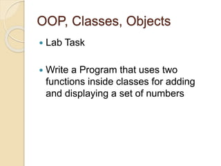 oop lecture 3 | PPT