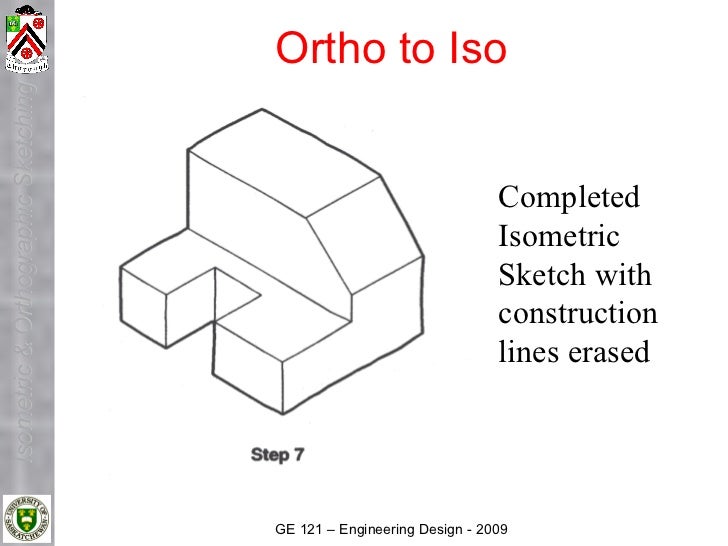 Orthographic And Isometric Orthographic Drawing