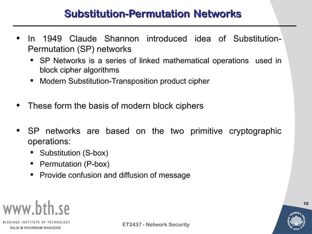 Lecture3a symmetric encryption | PPT