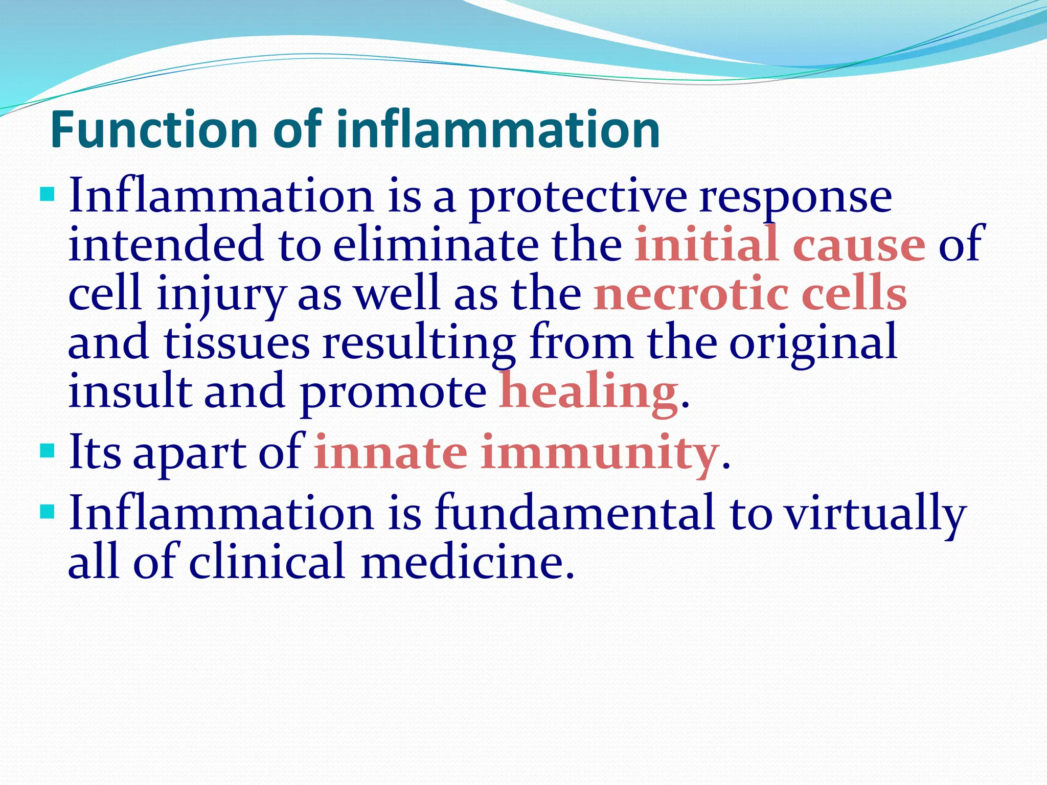Lecture 3 Acute inflammation definition, events, signs and ...