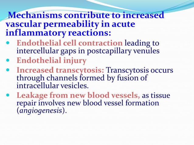 Lecture 3 Acute inflammation definition, events, signs and ...