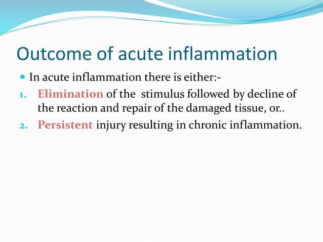 Lecture 3 Acute inflammation definition, events, signs and ...