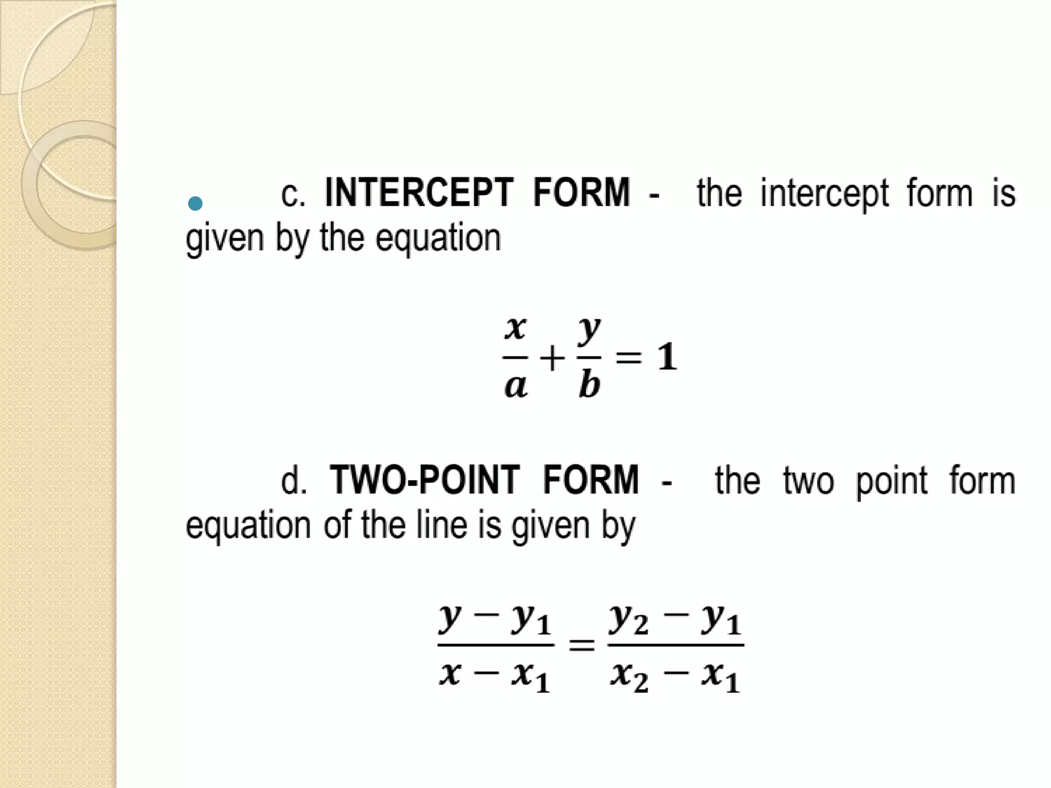 Lecture #3 analytic geometry | PPTX