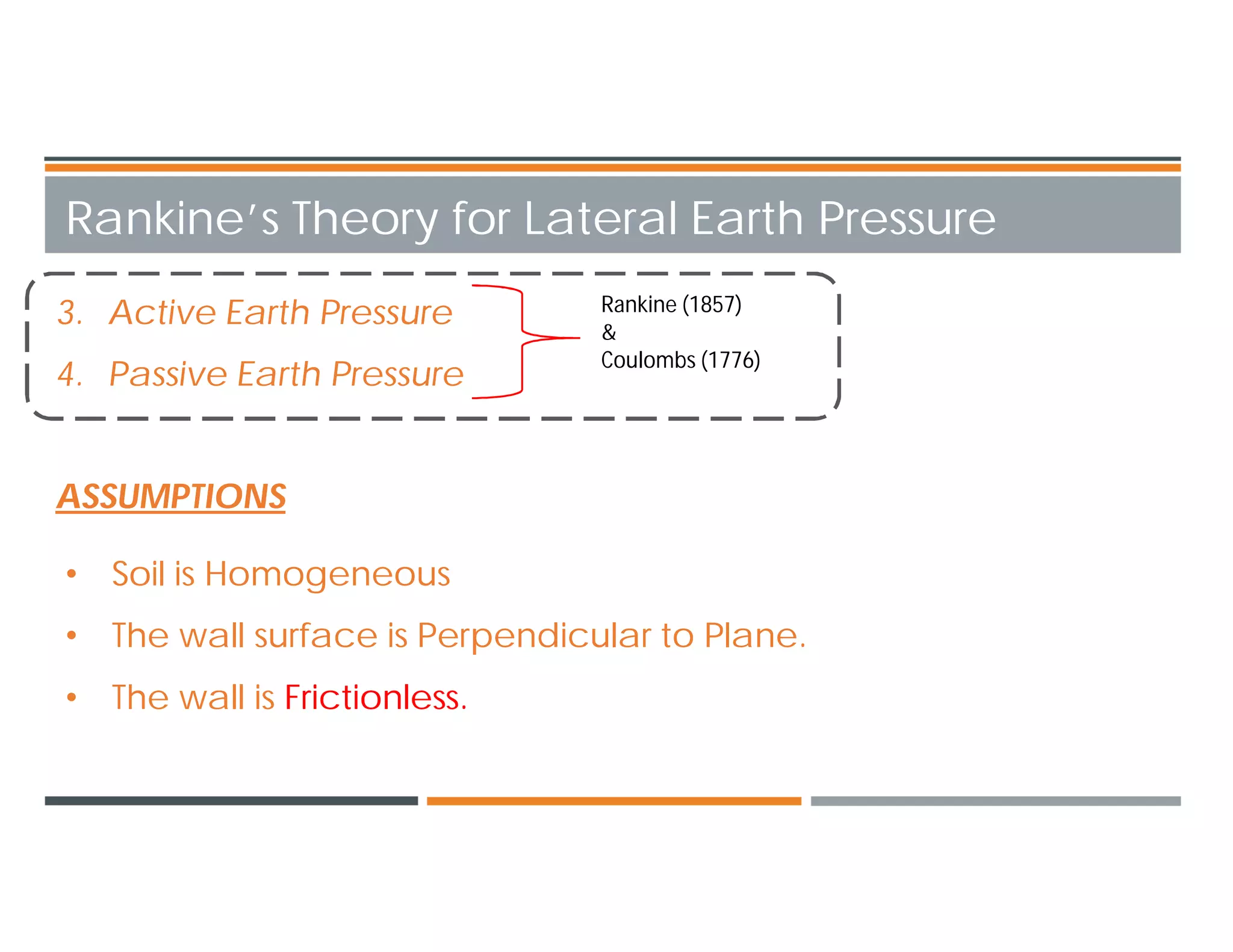 Lecture 3 and 4 - Earth Retaining Structure (Lateral Earth Pressure) | PDF