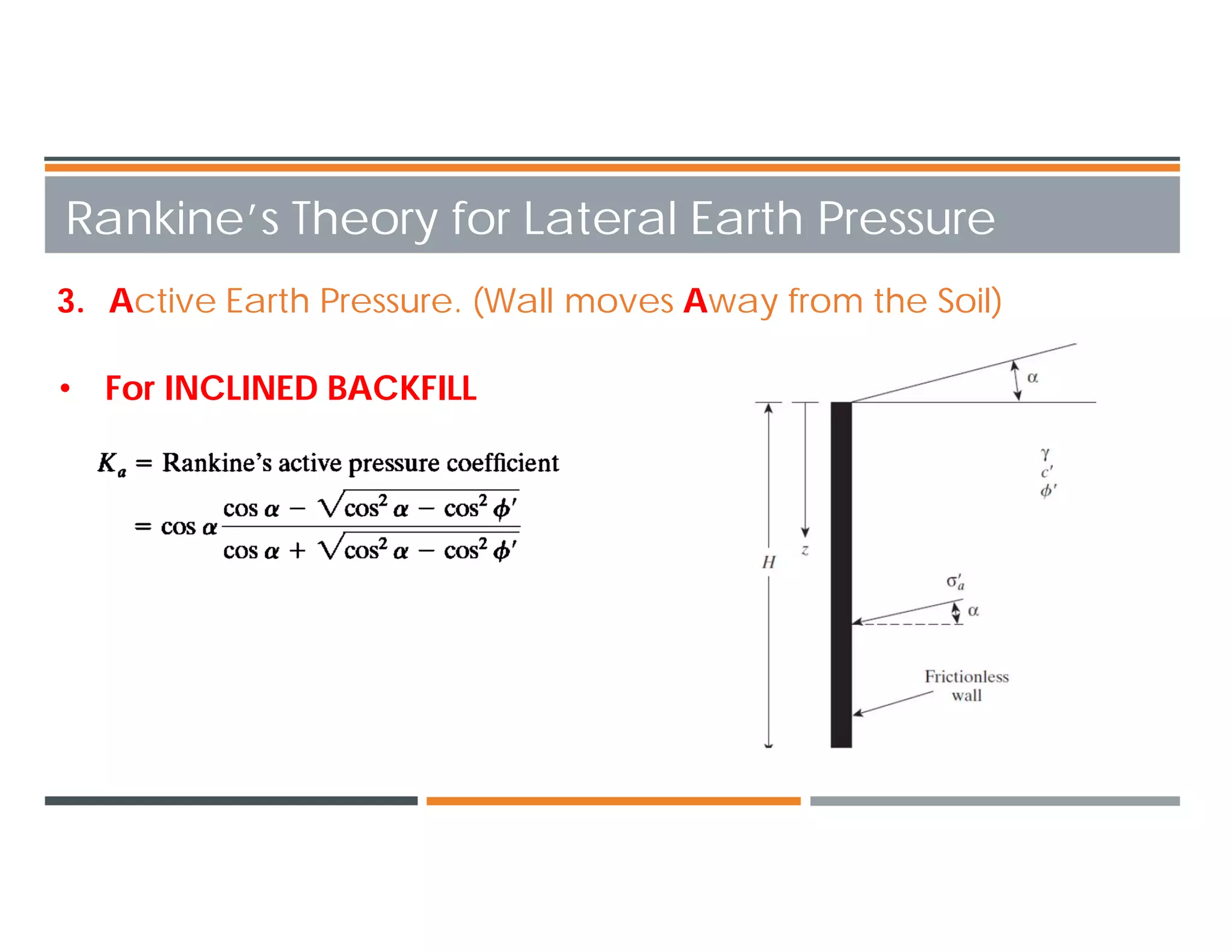 Lecture 3 and 4 - Earth Retaining Structure (Lateral Earth Pressure) | PDF