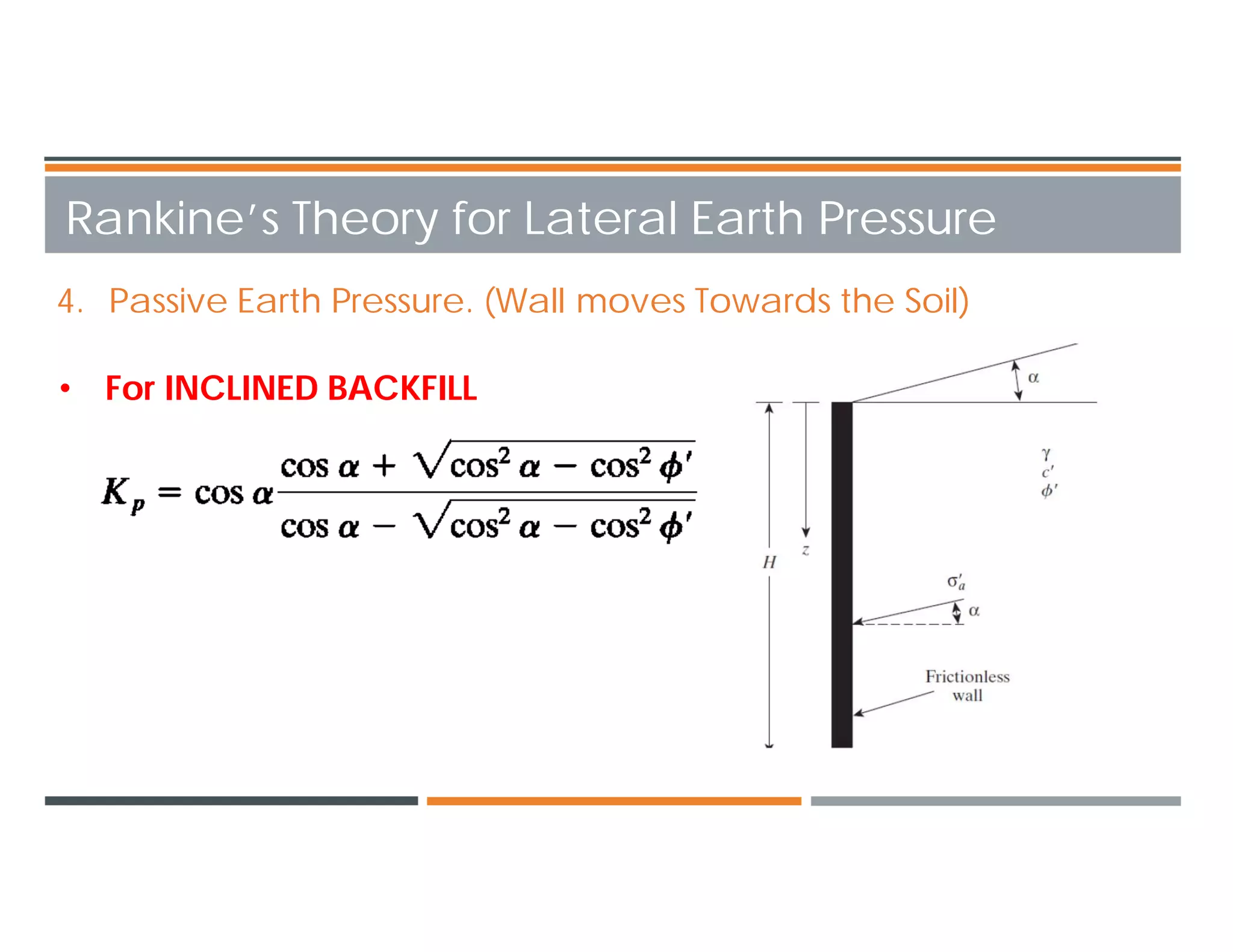 Lecture 3 and 4 - Earth Retaining Structure (Lateral Earth Pressure) | PDF