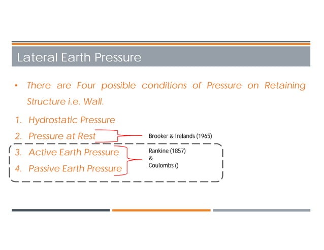Lecture 3 and 4 - Earth Retaining Structure (Lateral Earth Pressure ...