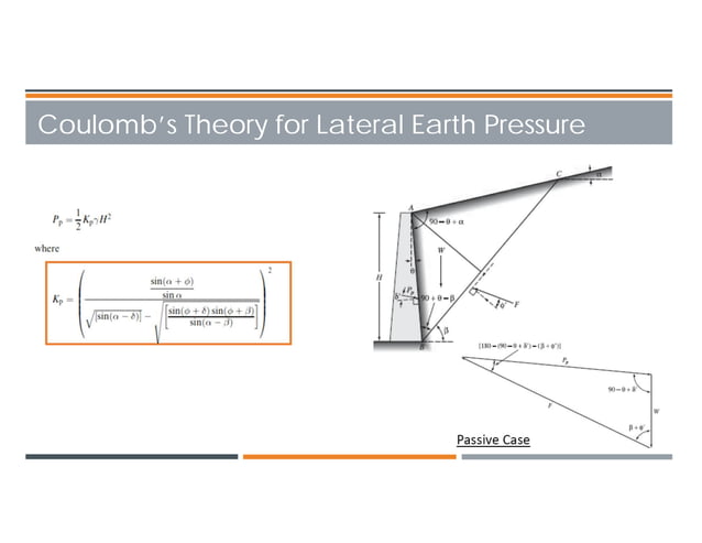 Lecture 3 and 4 - Earth Retaining Structure (Lateral Earth Pressure ...