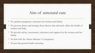Lecture 3 Antenatal Care | PPT