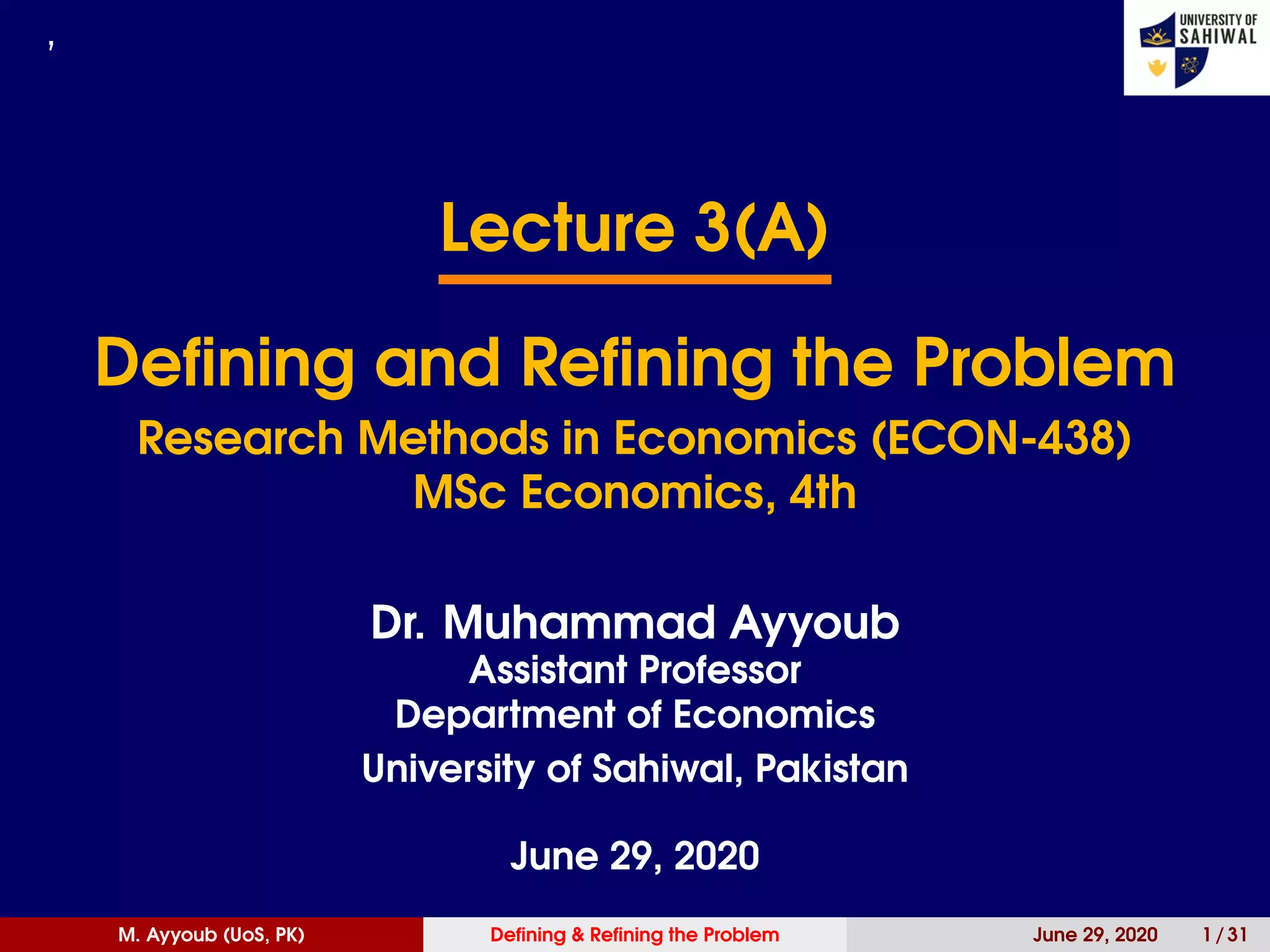 Defining and Refining the 'Research Problem' | PDF