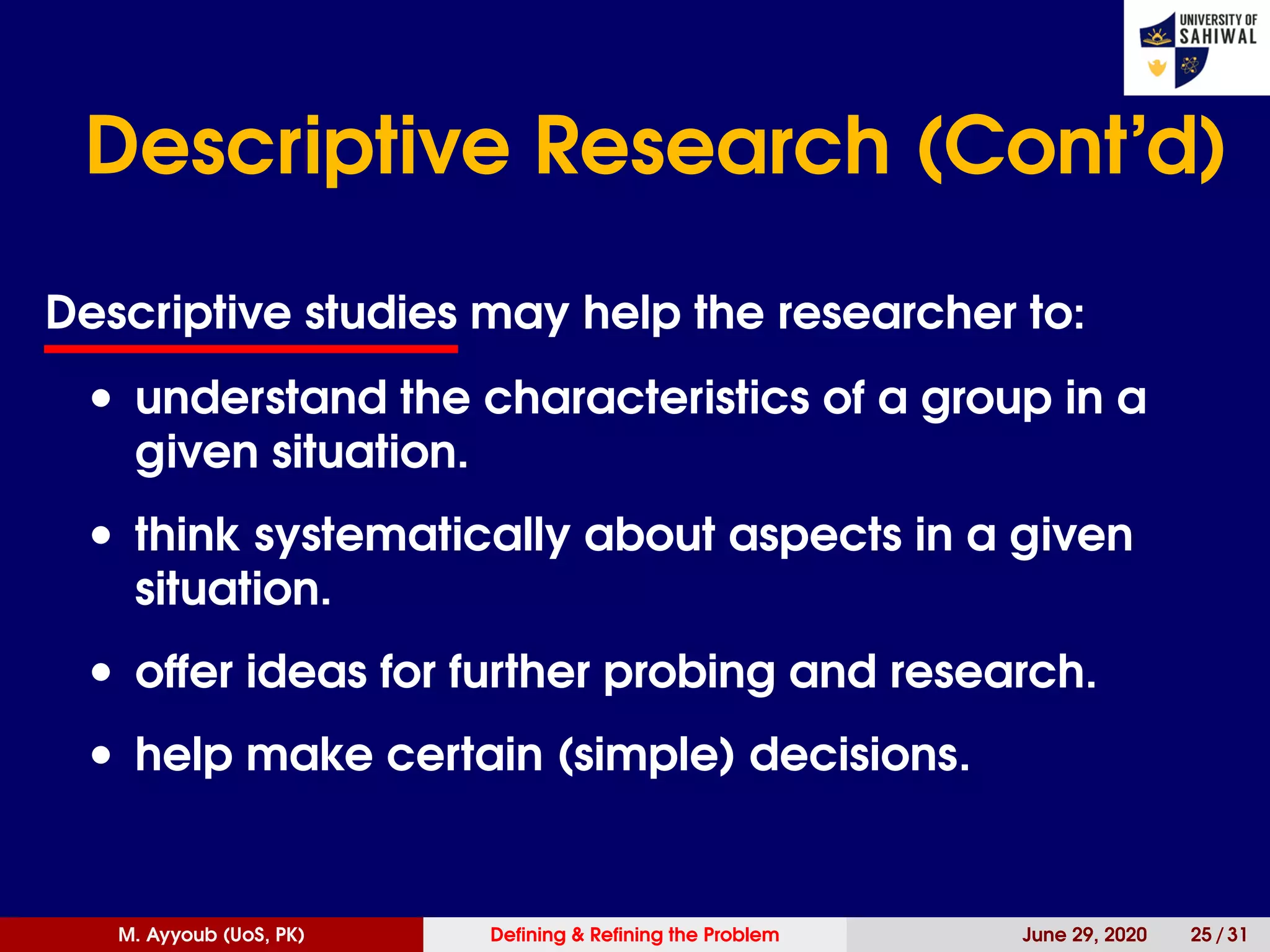 Defining and Refining the 'Research Problem' | PDF