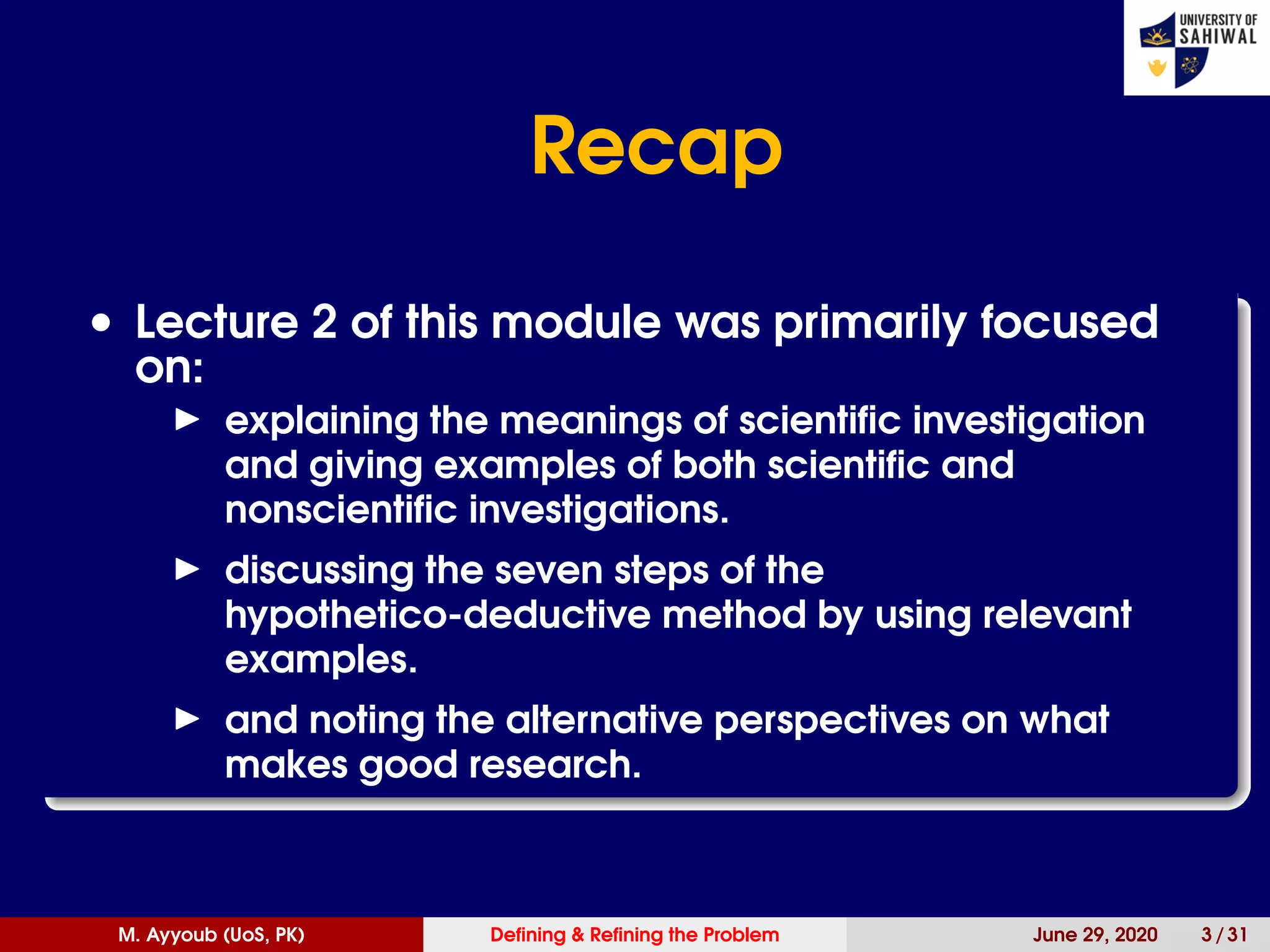 Defining and Refining the 'Research Problem' | PDF