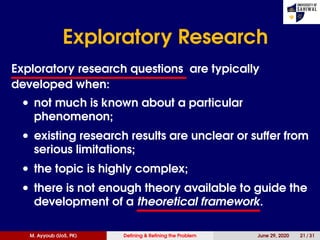 Defining and Refining the 'Research Problem' | PDF