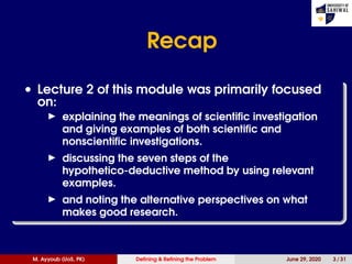 Defining and Refining the 'Research Problem' | PDF